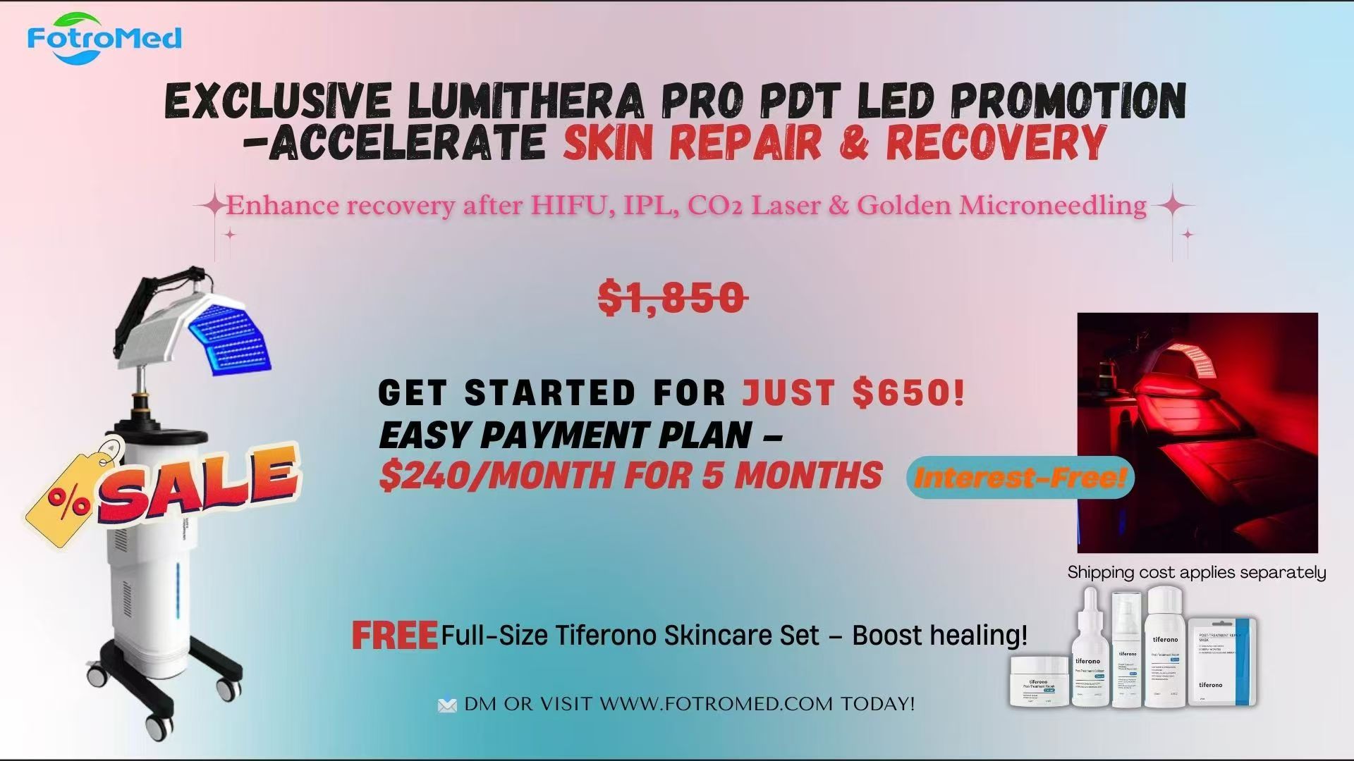 Promoción LED de Lumither Pro PDT exclusiva: acelerar la reparación de ...